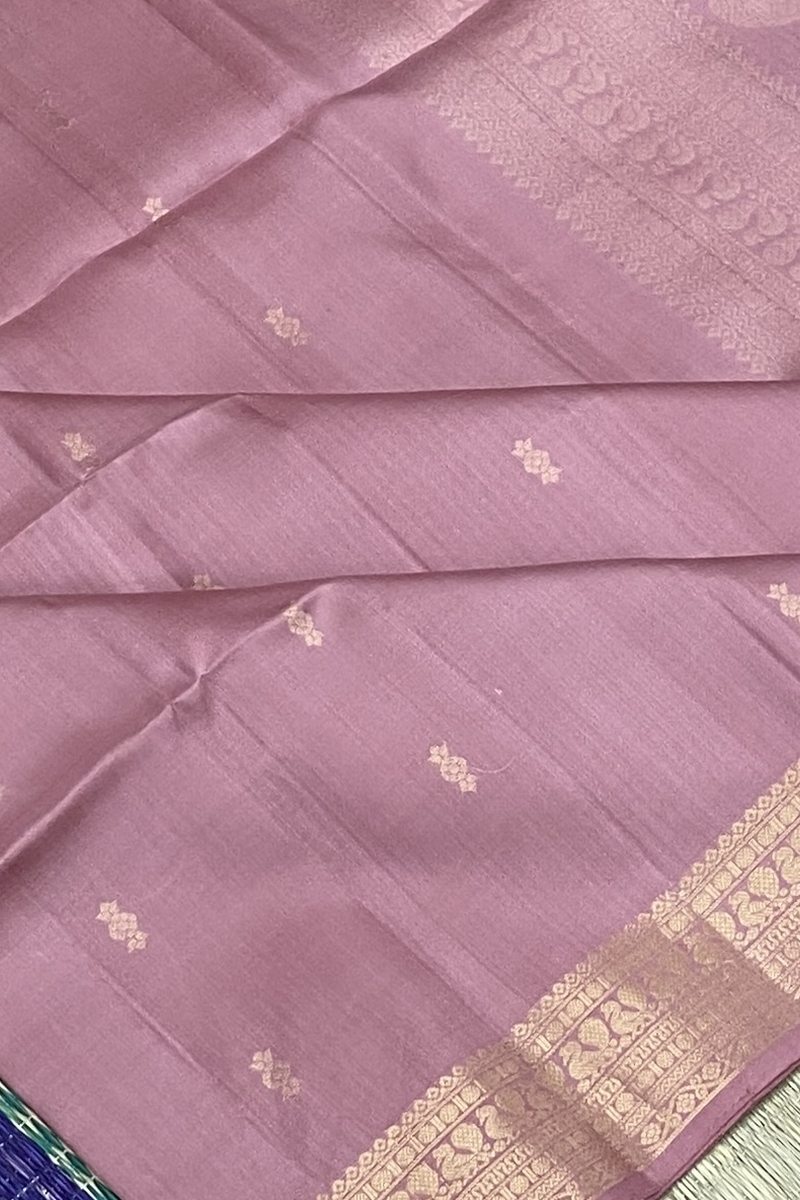 Pure Kanchi Soft Silk Saree with Woven Motifs, Small Zari Border & Rich ...