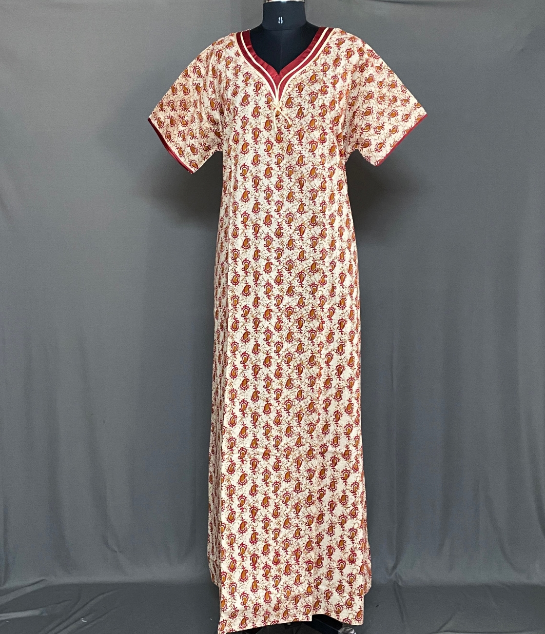 Buy Printed Cotton Nighty for Daily Wear – The Silk Walk Studio