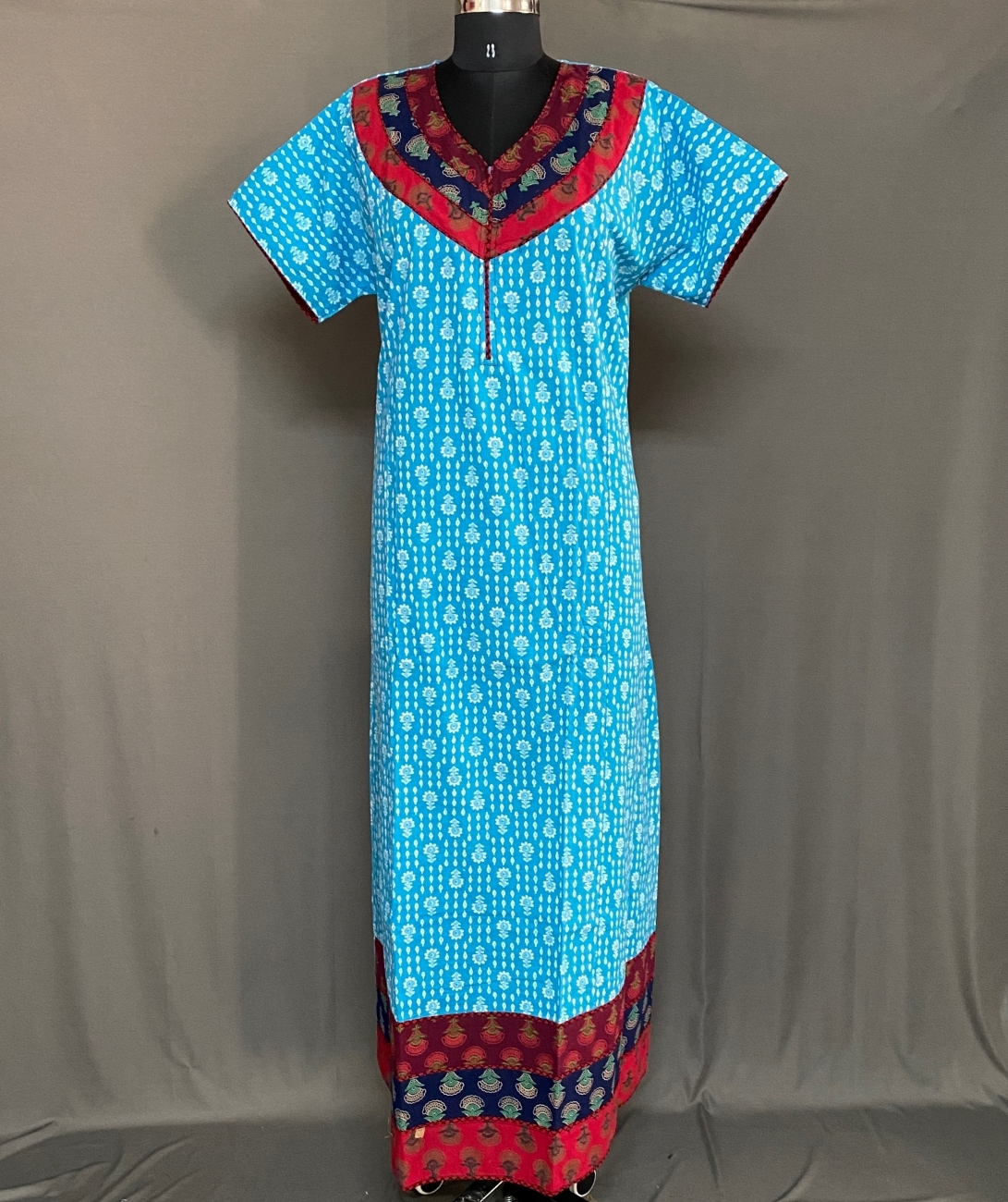 Buy Printed Cotton Nighty for Daily Wear – The Silk Walk Studio