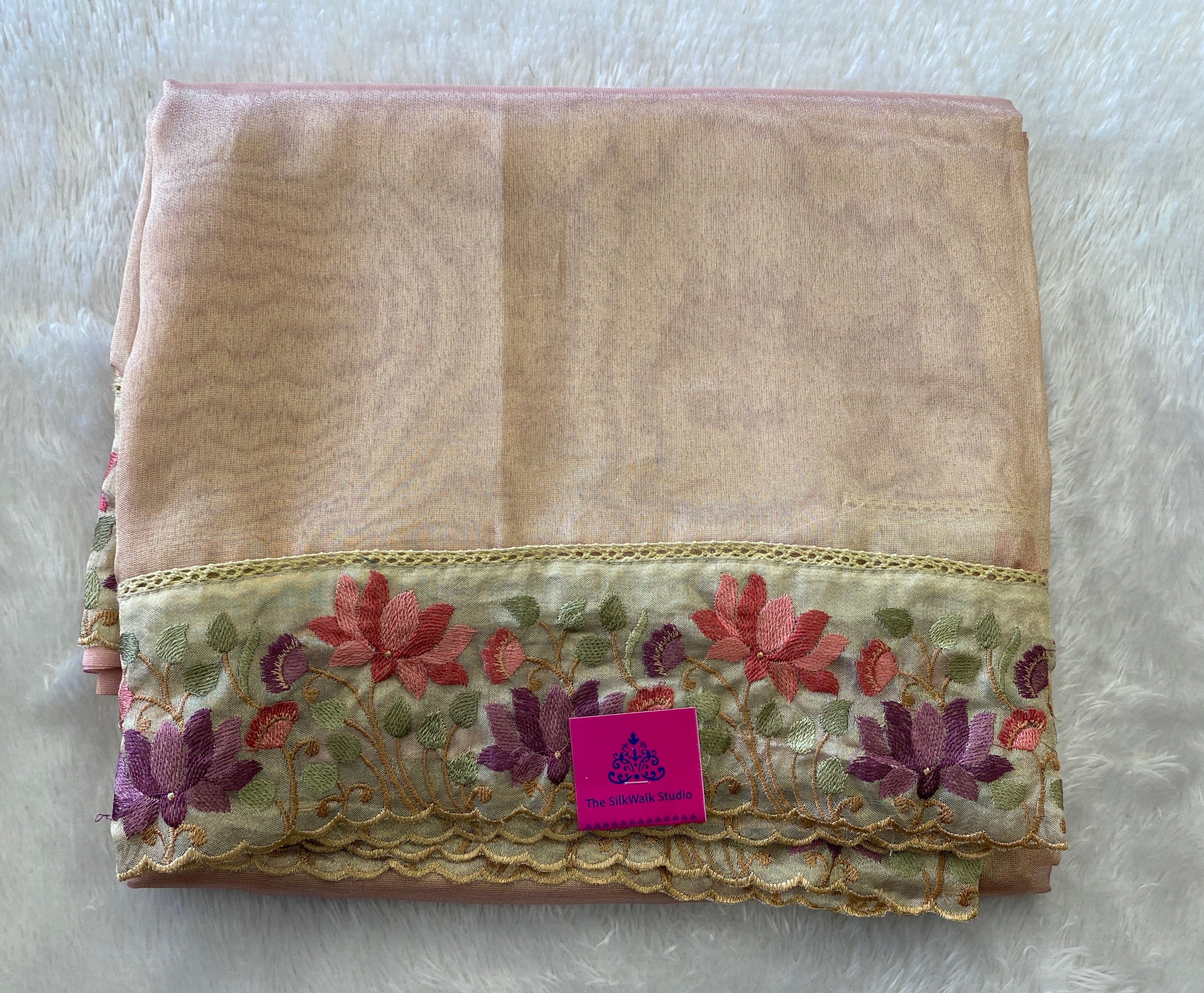 Hira - The Organza Tissue Saree in Thread Work Border 19289